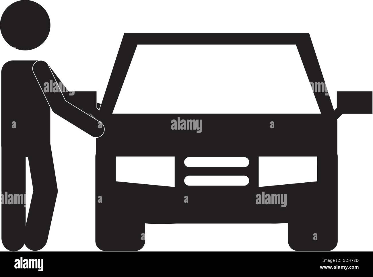 man driving car Stock Vector Image & Art - Alamy