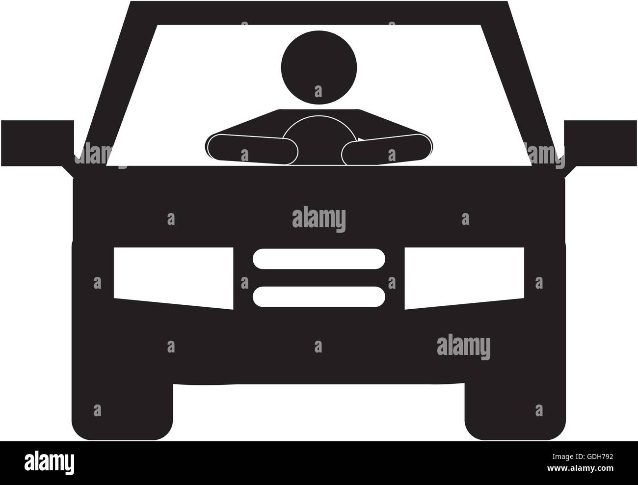 man driving car Stock Vector Image & Art - Alamy