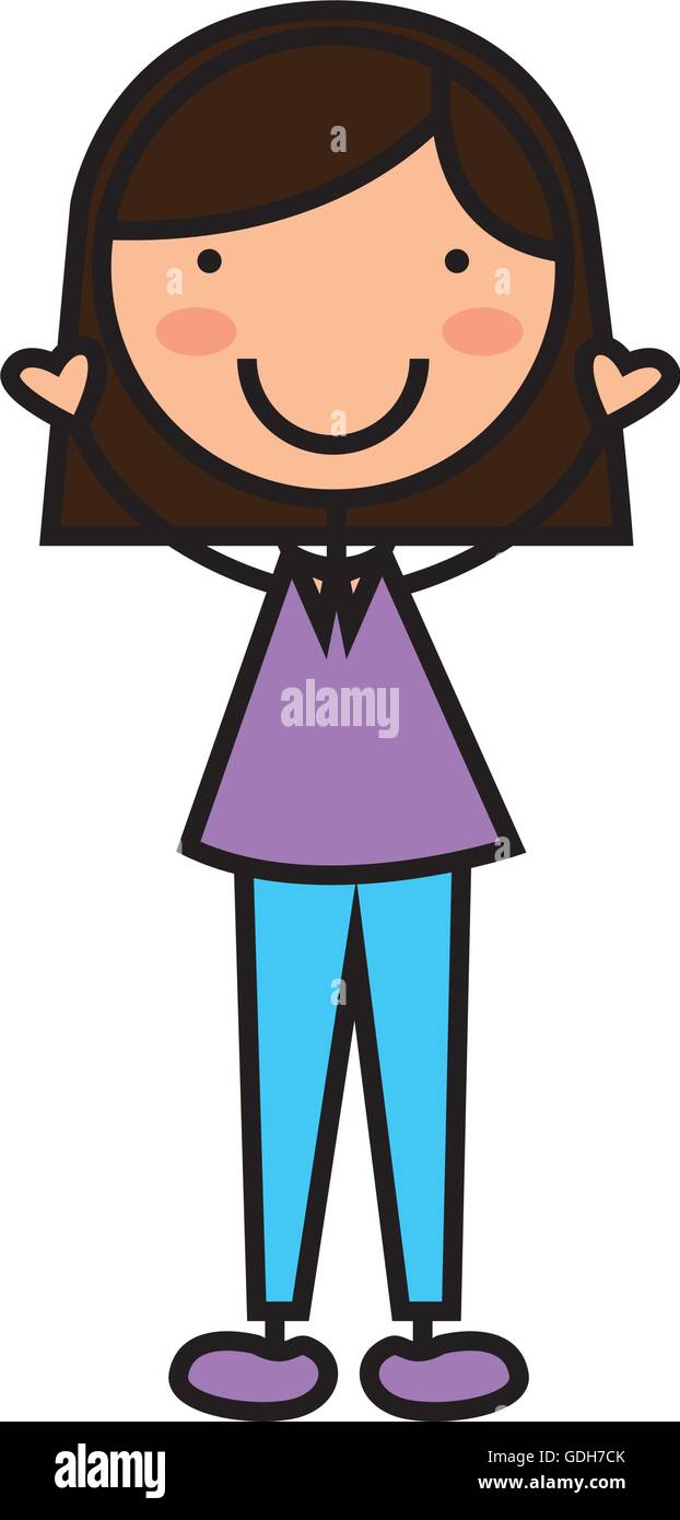 cartoon girl icon Stock Vector Image & Art - Alamy