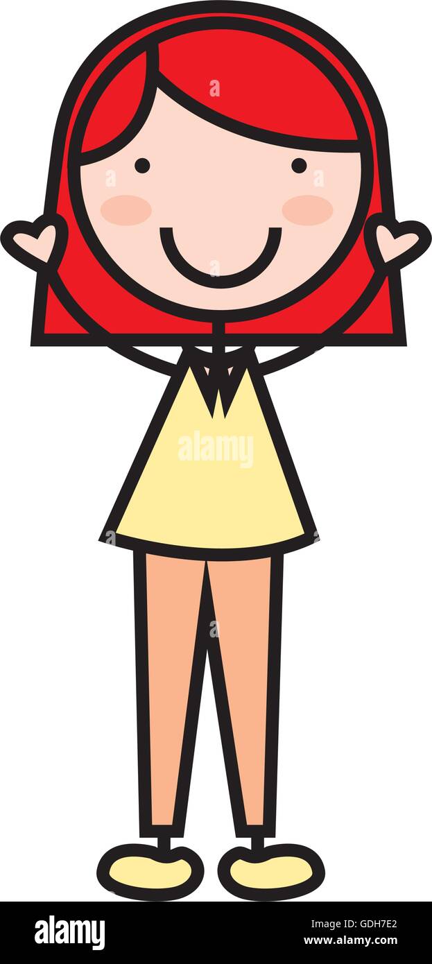 cartoon girl icon Stock Vector Image & Art - Alamy