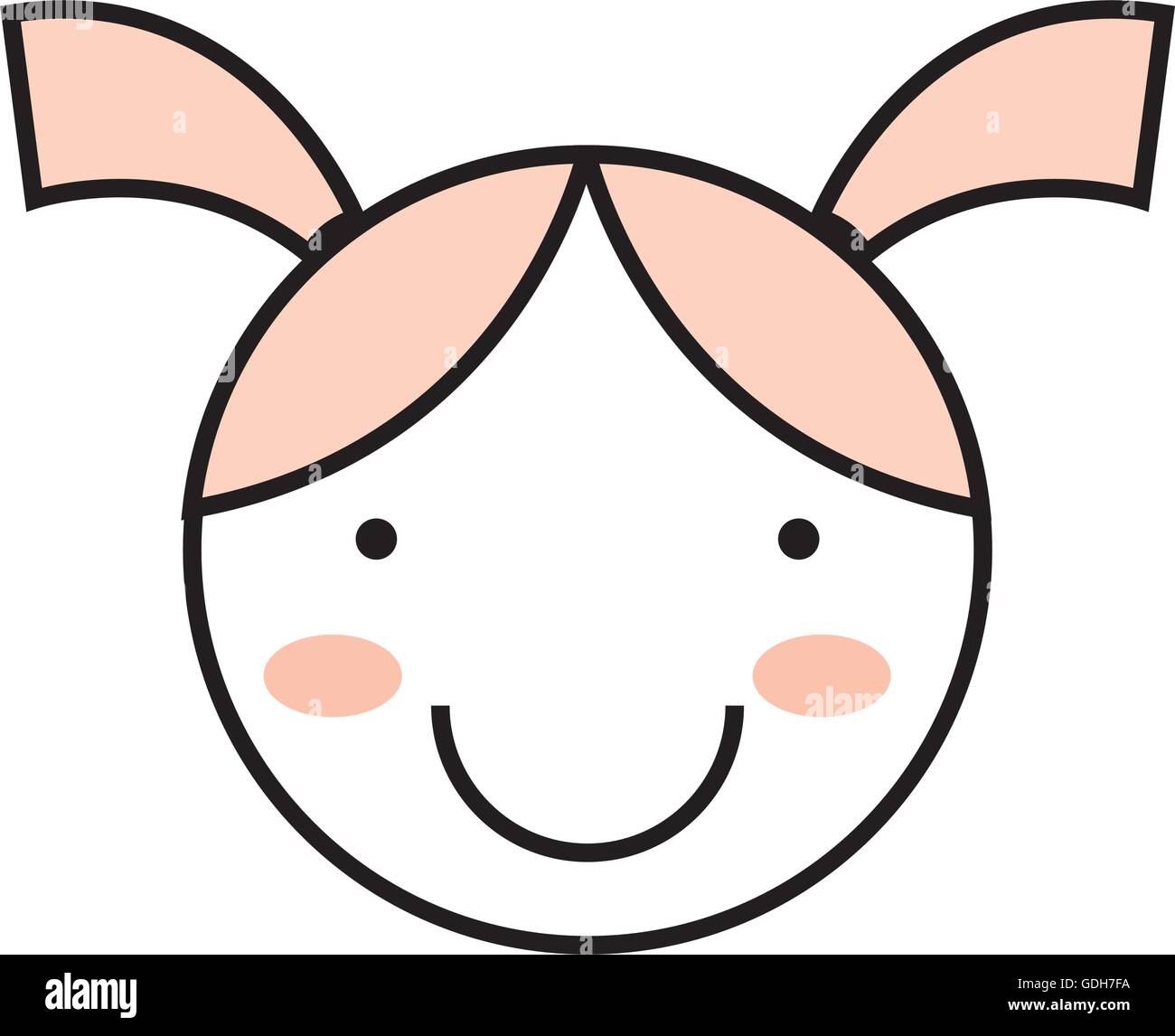 cartoon girl icon Stock Vector Image & Art - Alamy