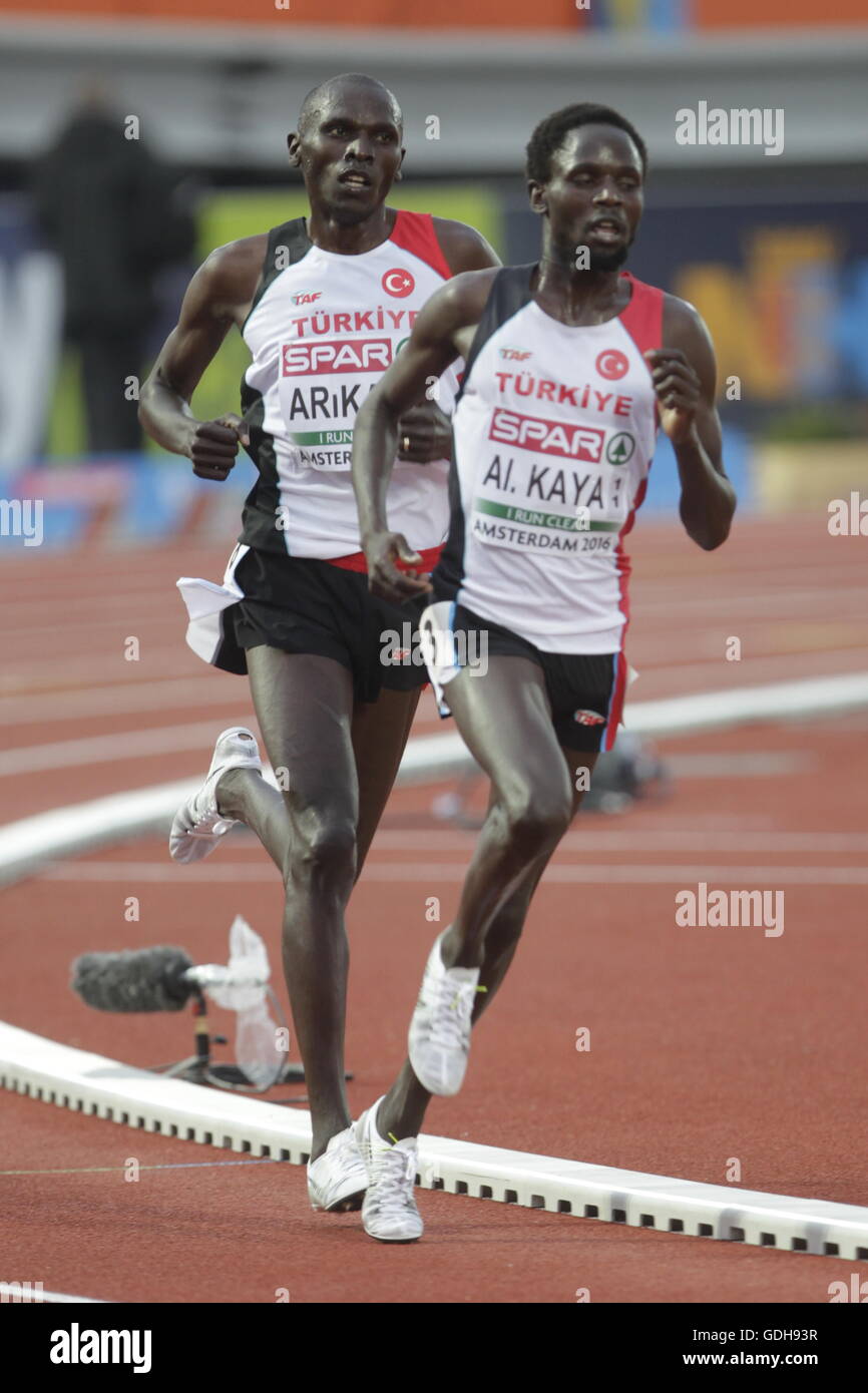 Amsterdam, Netherlands July 08, 2016 Polat Kemboi Arikan and Ali Kaya ...