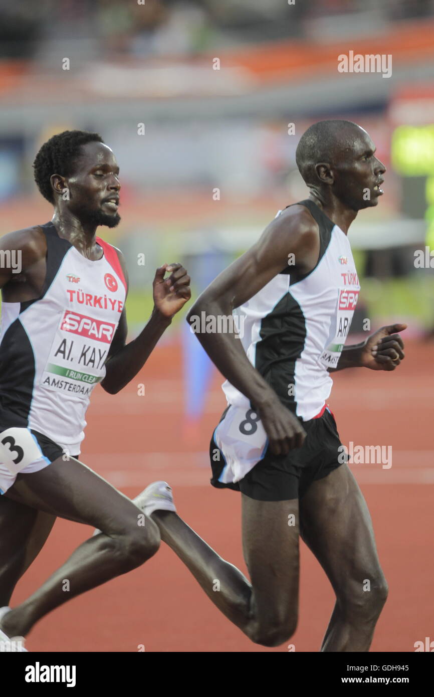Amsterdam, Netherlands July 08, 2016 Polat Kemboi Arikan and Ali Kaya ...