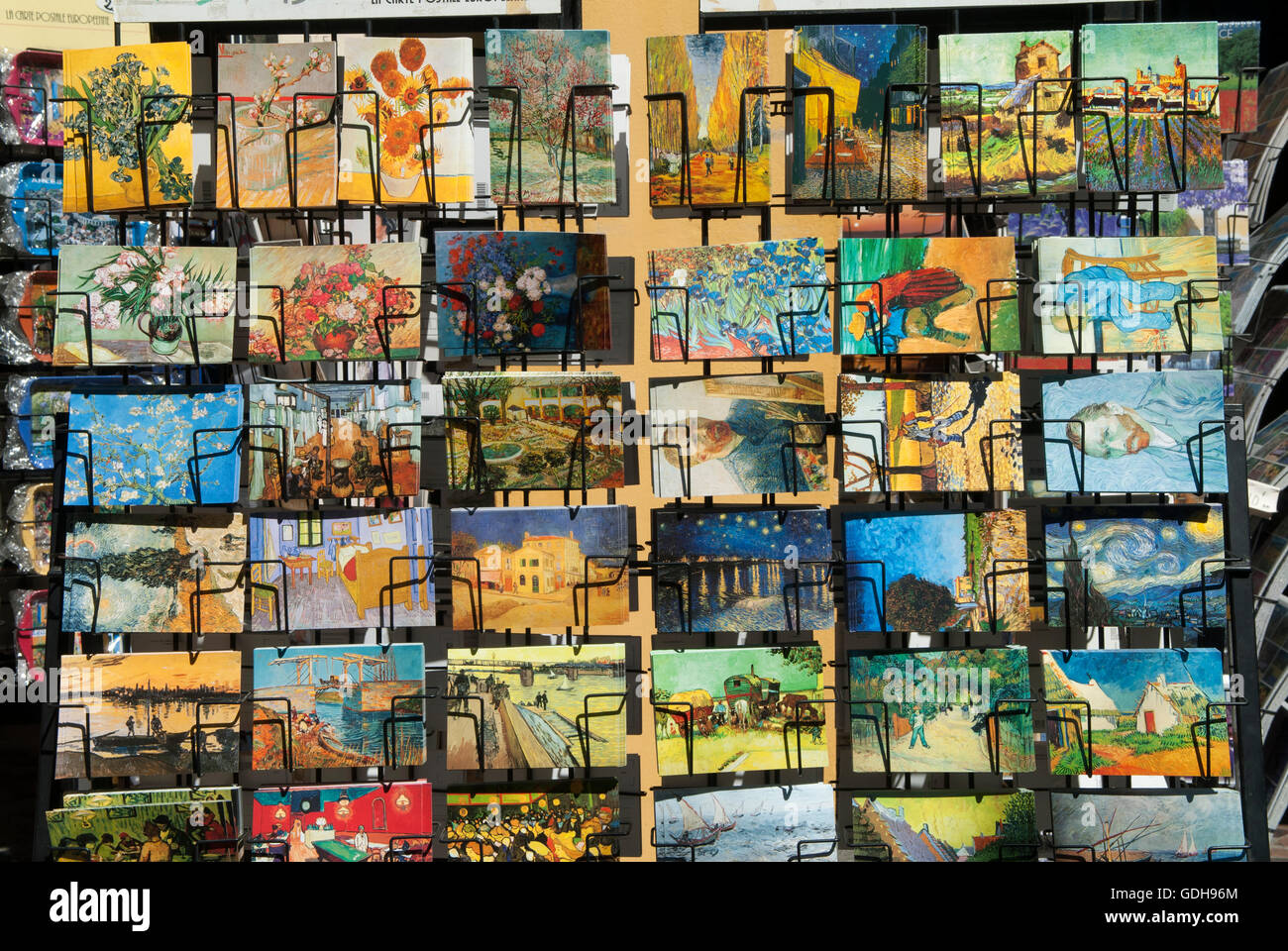 Arles France Van Gogh postcards of his paintings 2016 2000s HOMER SYKES ...