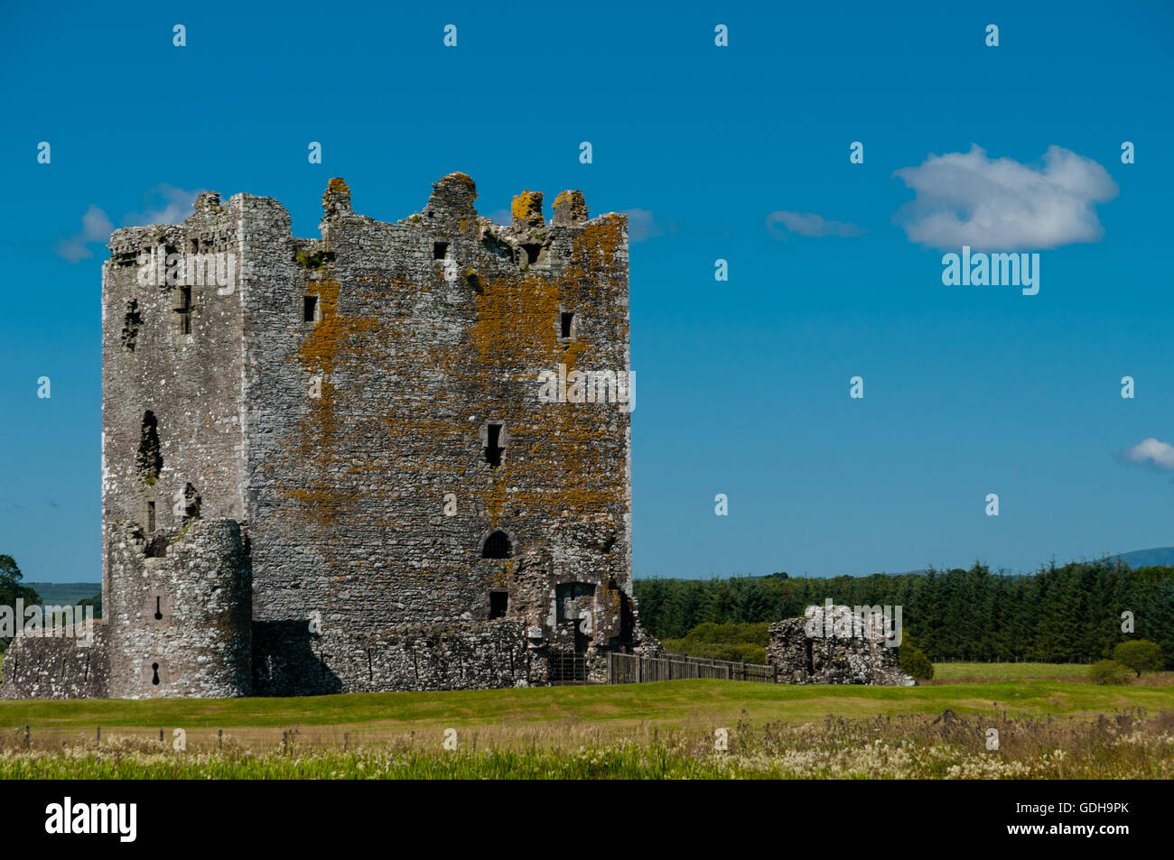 Tower built by archibald the grim lord of galloway hi-res stock ...