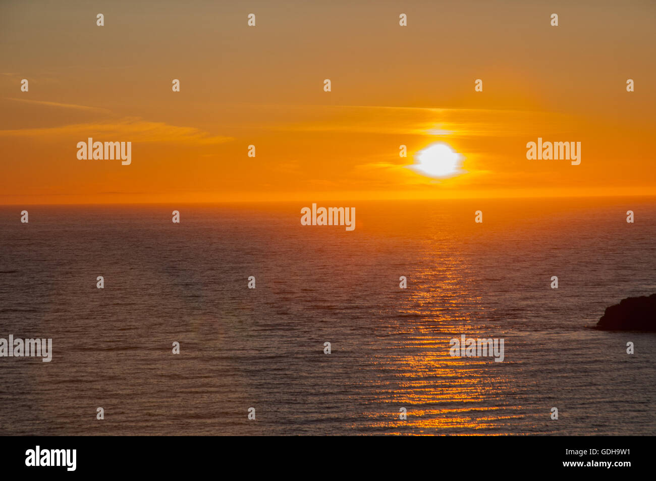 Sunset over the Irish Sea from portpatrick Dumfries & Galloway Scotland ...
