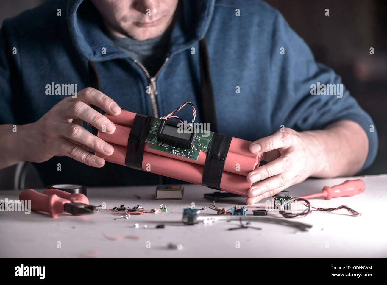 making bomb with digital timer Stock Photo - Alamy