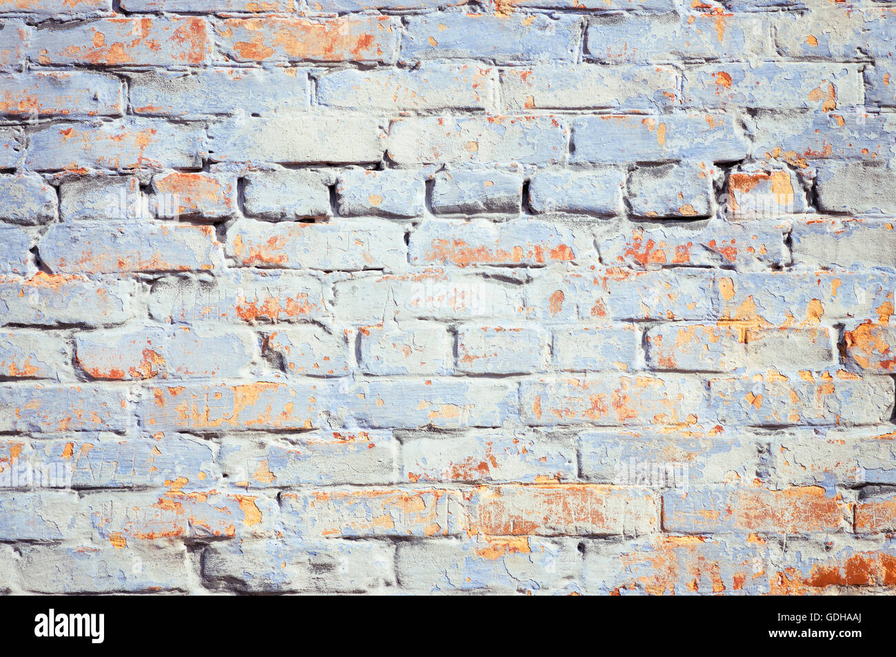 Vintage blue brick wall. Weathered texture of the bricks Stock Photo ...