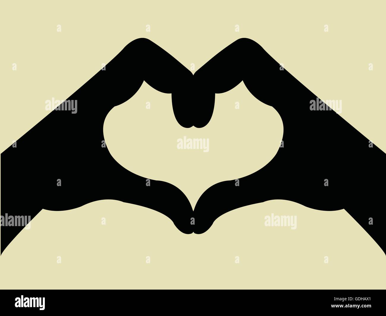 Heart Shape Hand Gesture Stock Vector Image & Art - Alamy