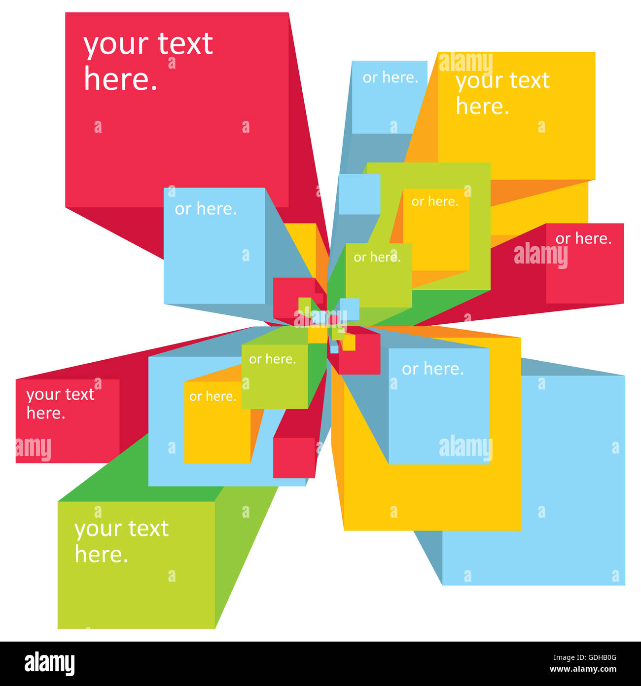 Exploding vector text frame or background ideal for presentations Stock ...
