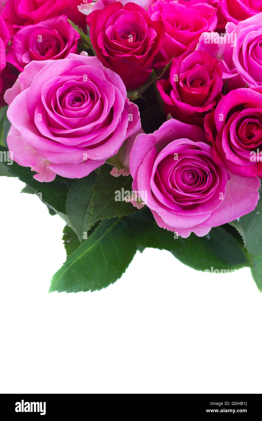 bouquet of fresh pink roses Stock Photo - Alamy