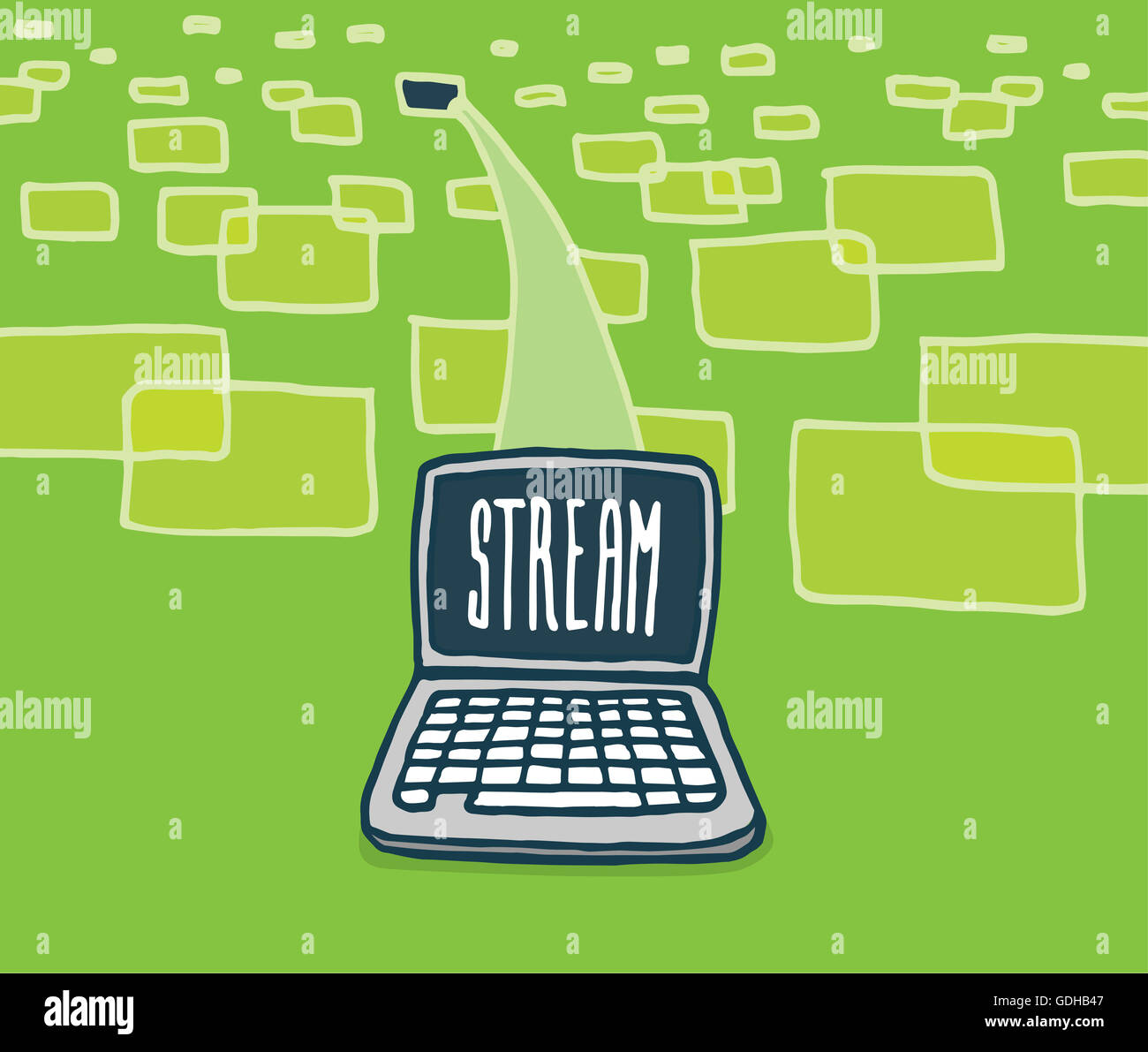 Drawing computer network hi-res stock photography and images - Alamy