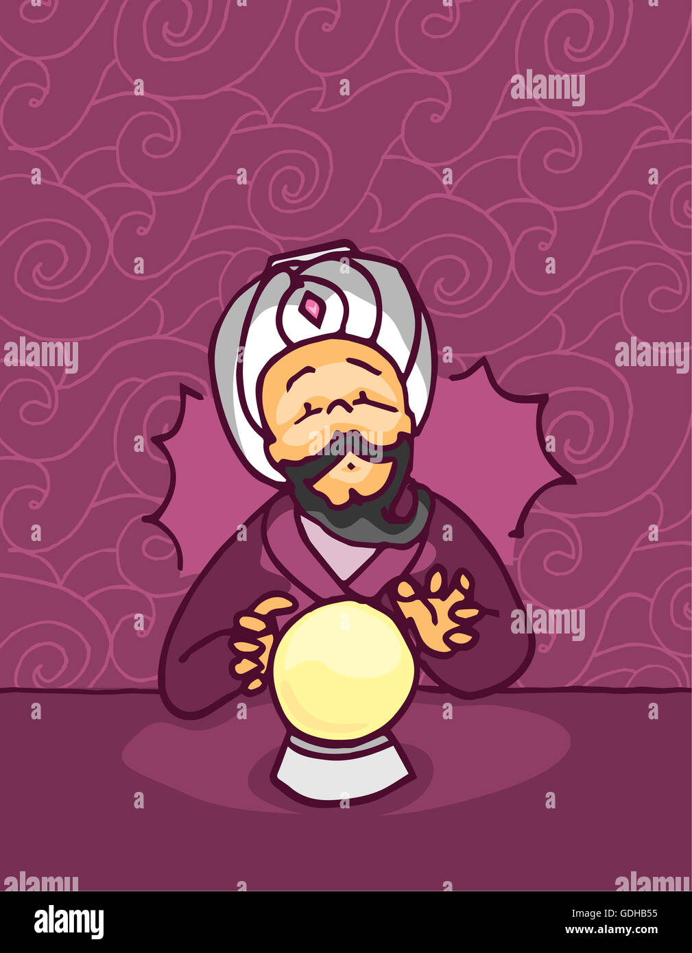 Fortune teller illustration hi-res stock photography and images - Alamy