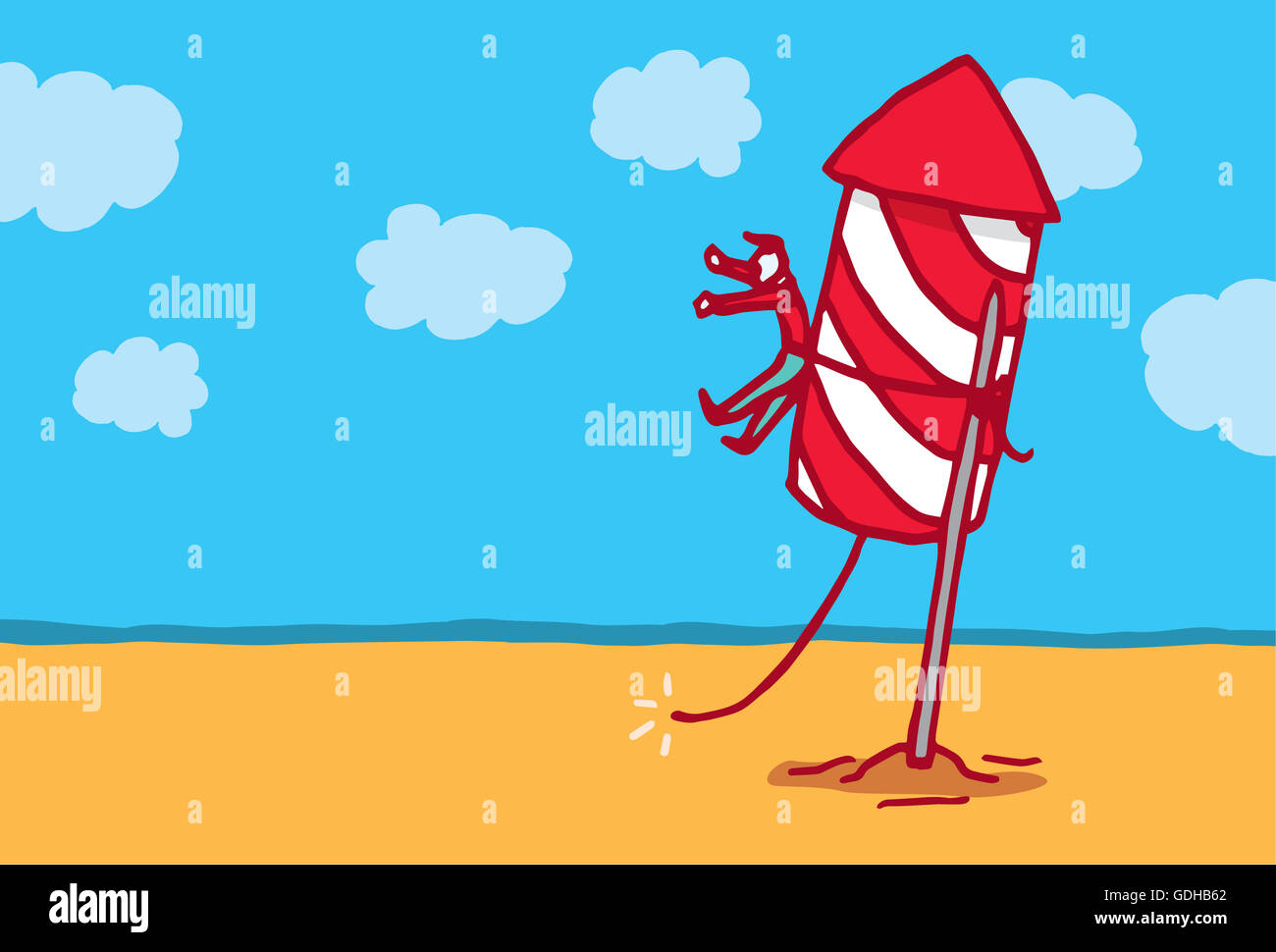 Cartoon fireworks hi-res stock photography and images - Alamy