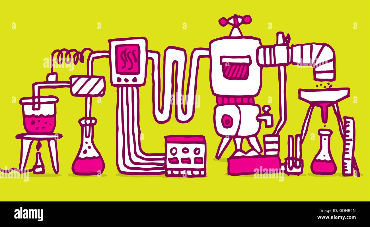 Science experiment cartoon hi-res stock photography and images - Alamy