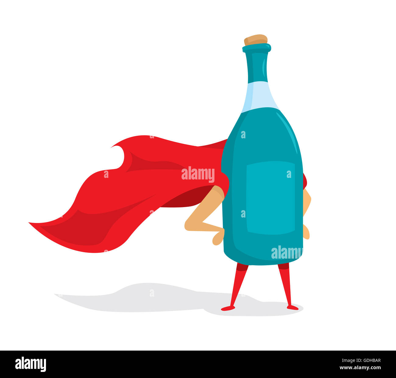 Bottle wine cork cartoon Cut Out Stock Images & Pictures - Alamy