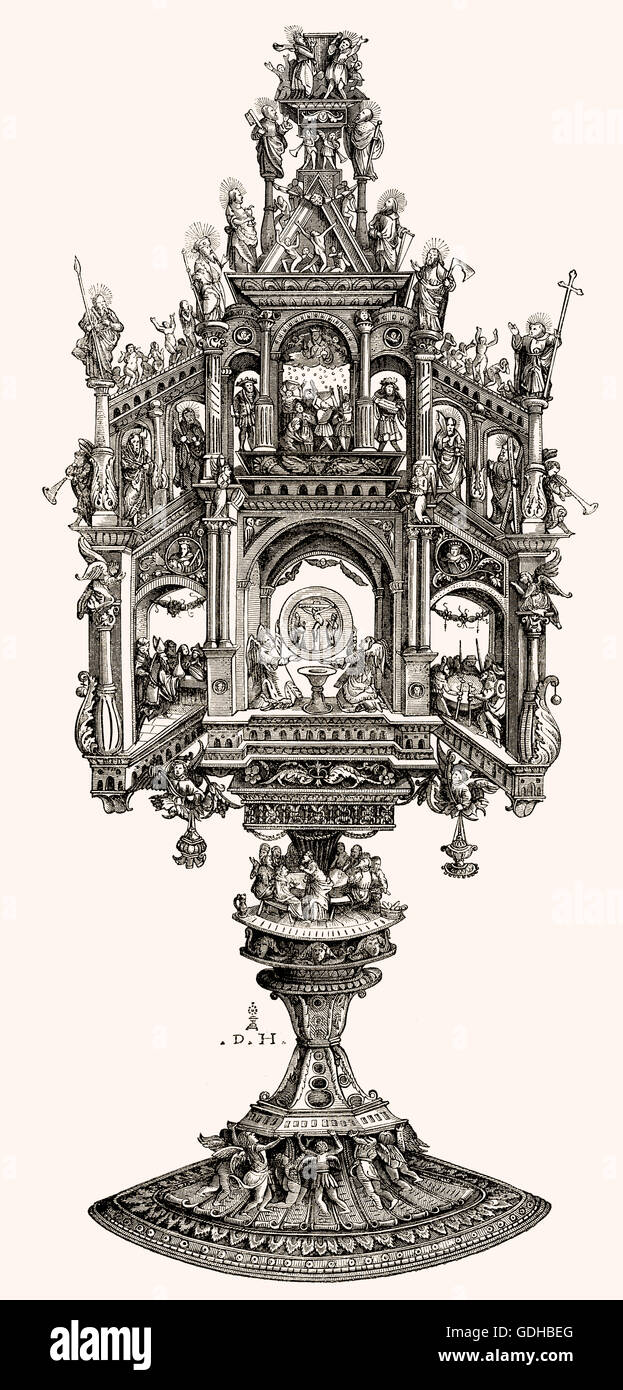 A 16th-century design for a Monstrance by Daniel Hopfer, 1471-1536, a ...