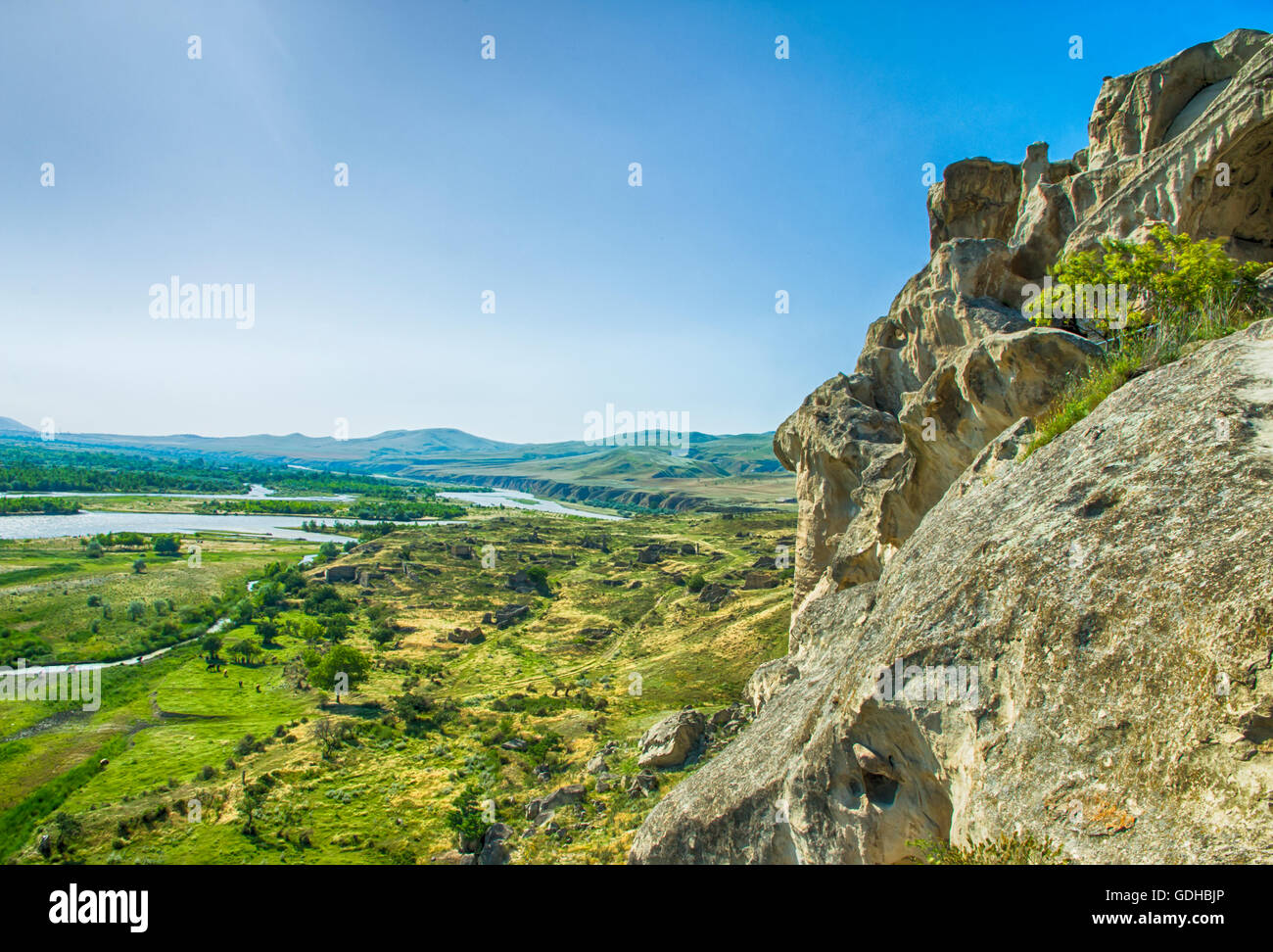 landscape river mountain plateau summer nature Stock Photo - Alamy