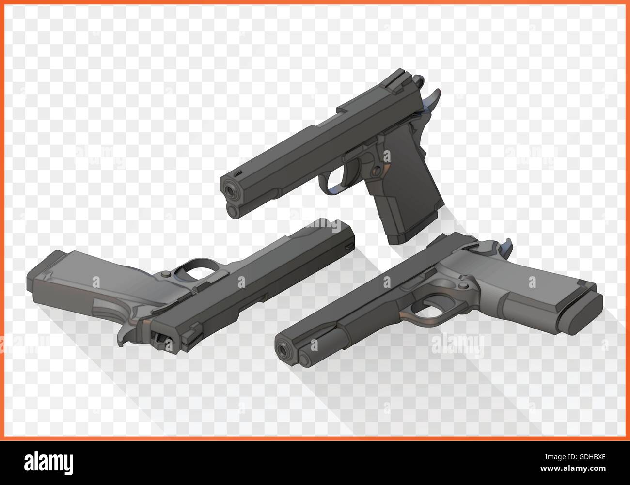 Glock 9mm pistol Stock Vector Images - Alamy