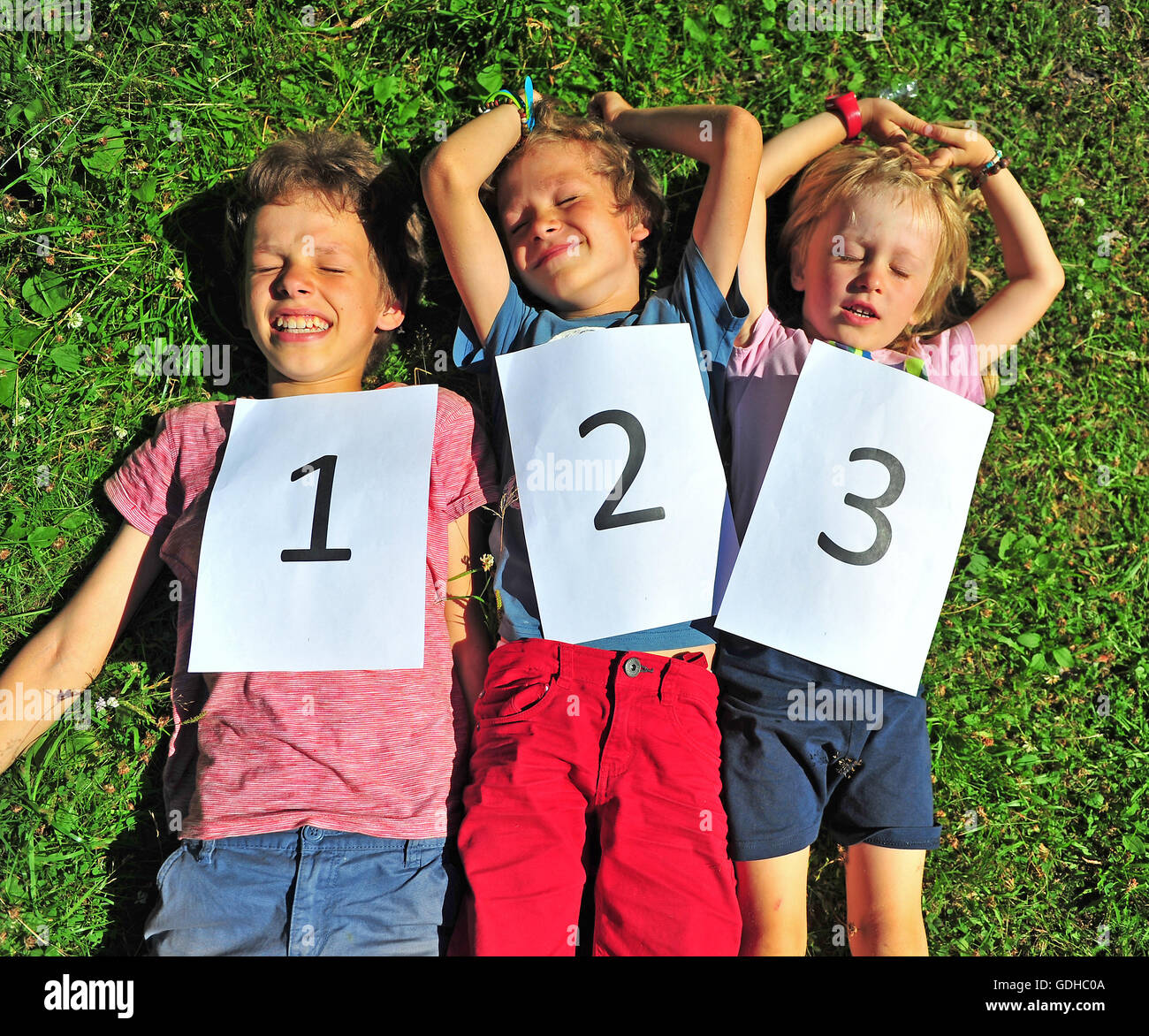 Big family three children hi-res stock photography and images - Alamy