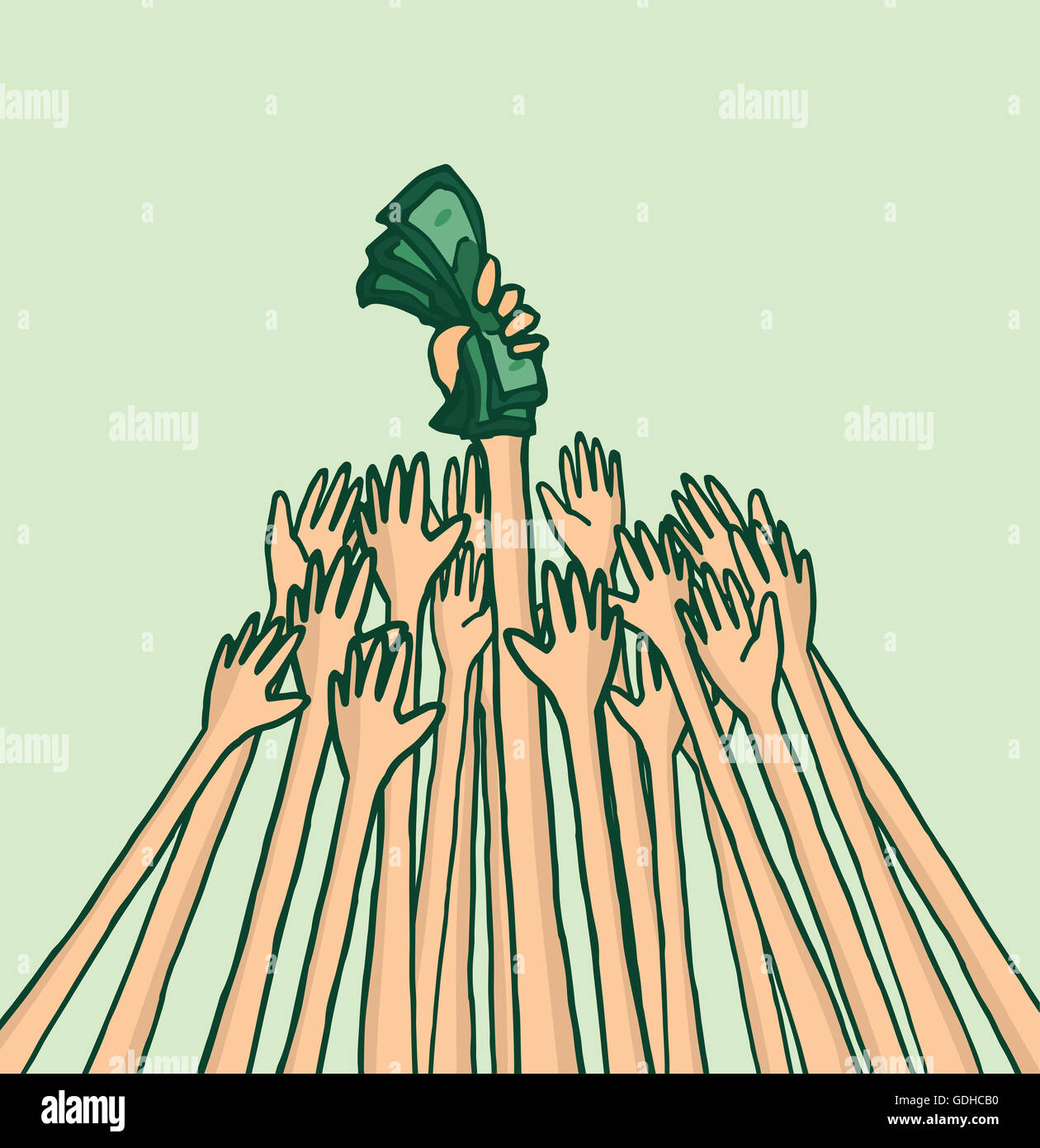 Lots of arms hi-res stock photography and images - Alamy