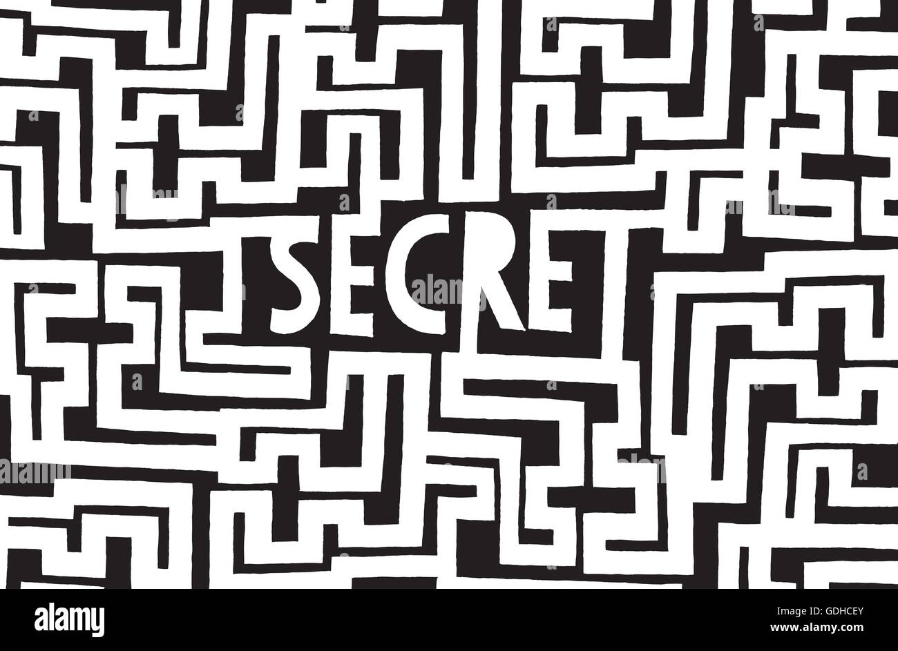 Cartoon illustration complex maze labyrinth hi-res stock photography ...