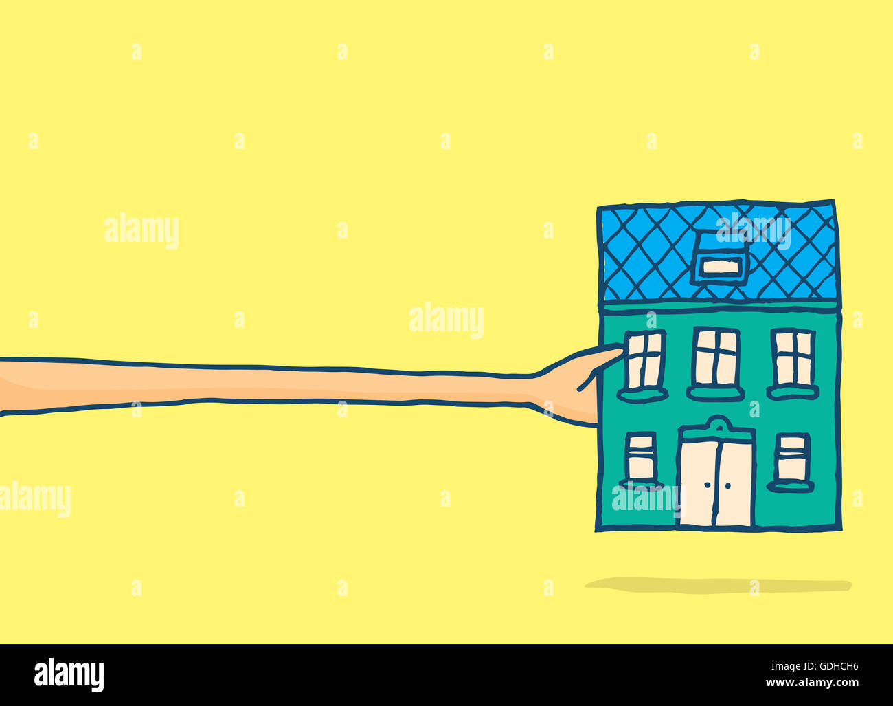 Cartoon illustration man moving home hi-res stock photography and ...