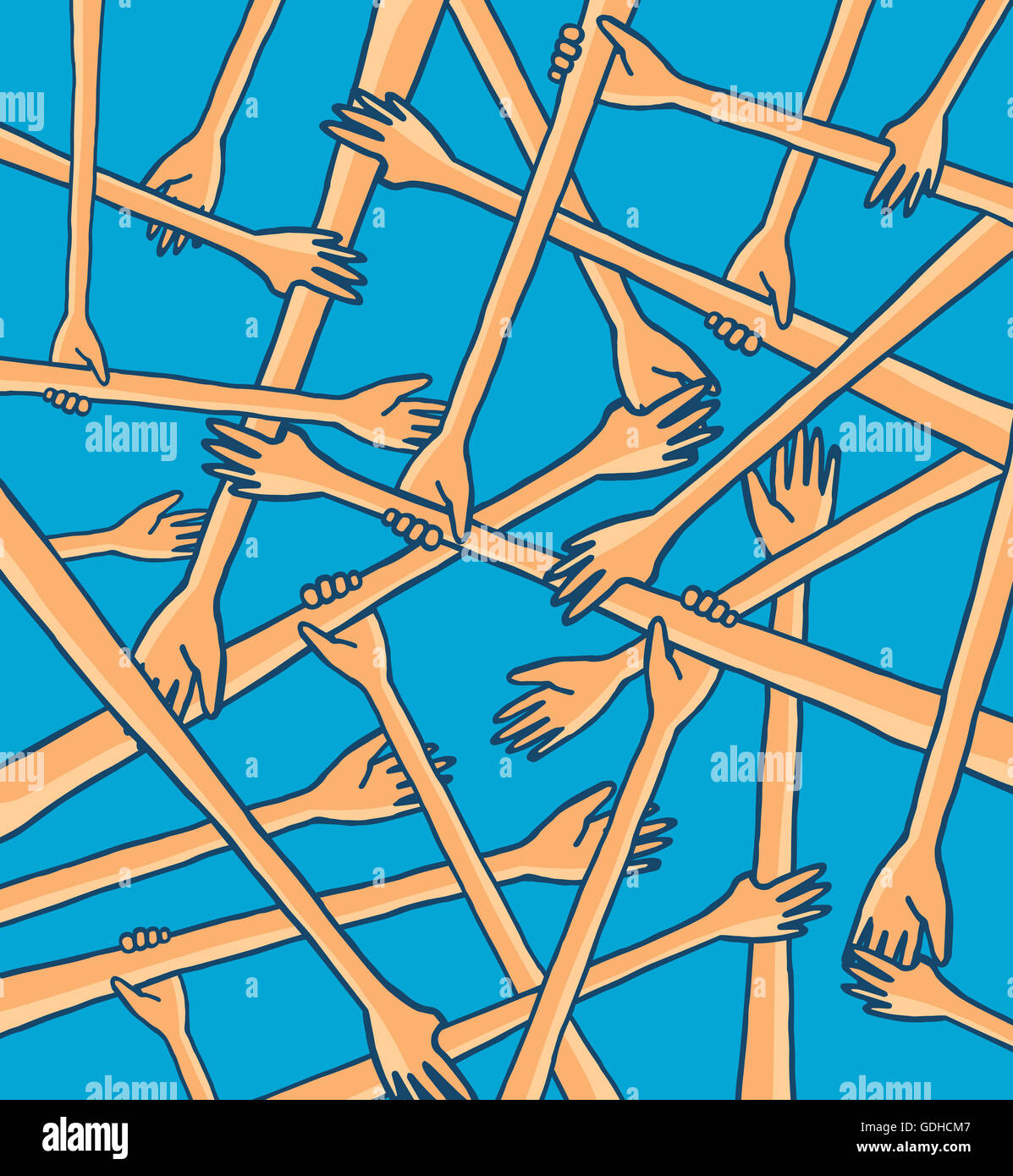 Helping Hands Cartoon