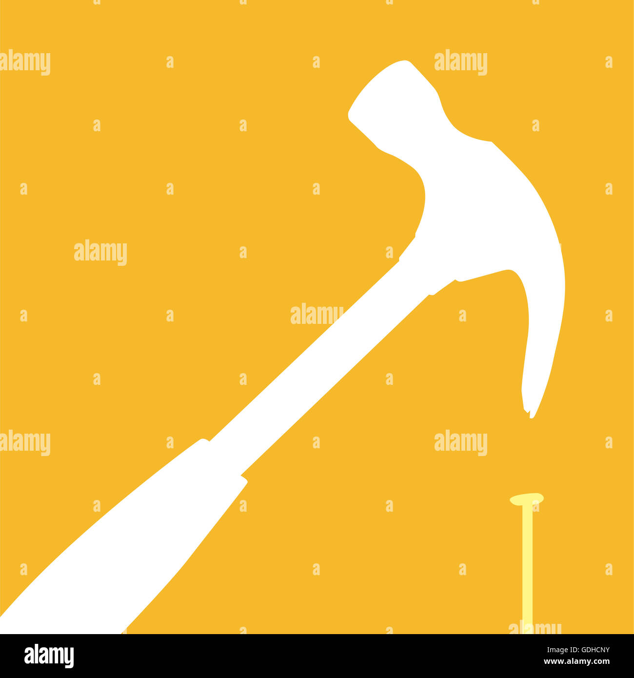 Illustration of failure with the right tool or hammer used the wrong ...