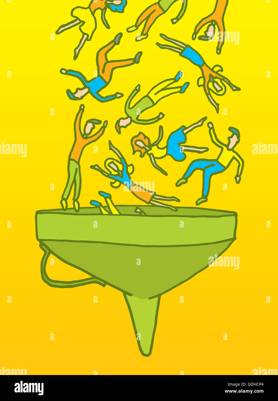 Illustration funnel hi-res stock photography and images - Alamy