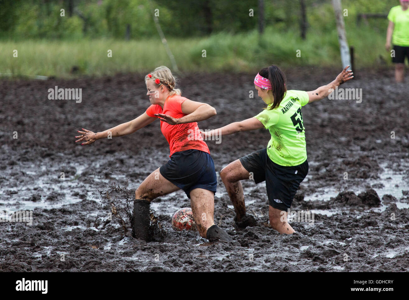 Hyrynsalmi, Finland, July 16 2016. The Swamp Soccer World Championship ...