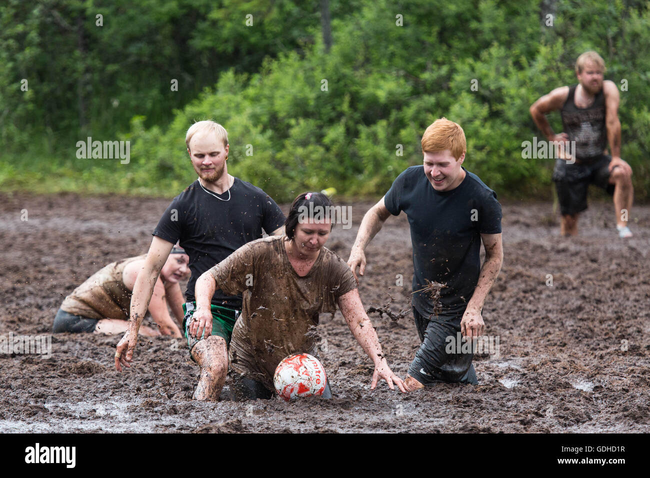 Hyrynsalmi, Finland, July 16 2016. The Swamp Soccer World Championship ...