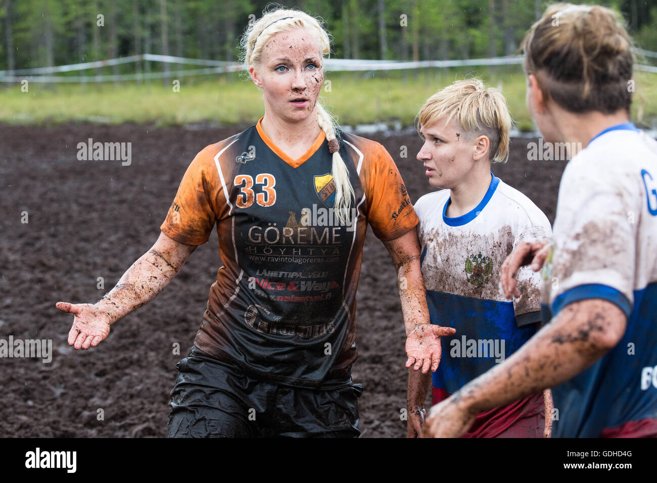 Hyrynsalmi, Finland, July 16 2016. The Swamp Soccer World Championship ...