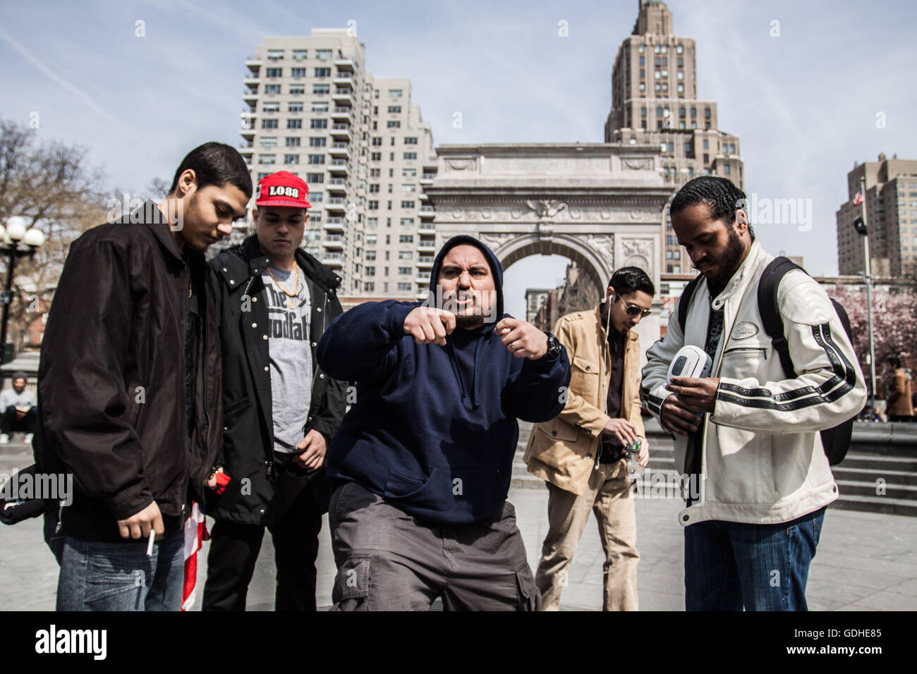 New York, New York, USA. 25th Mar, 2016. Local rappers from all around ...