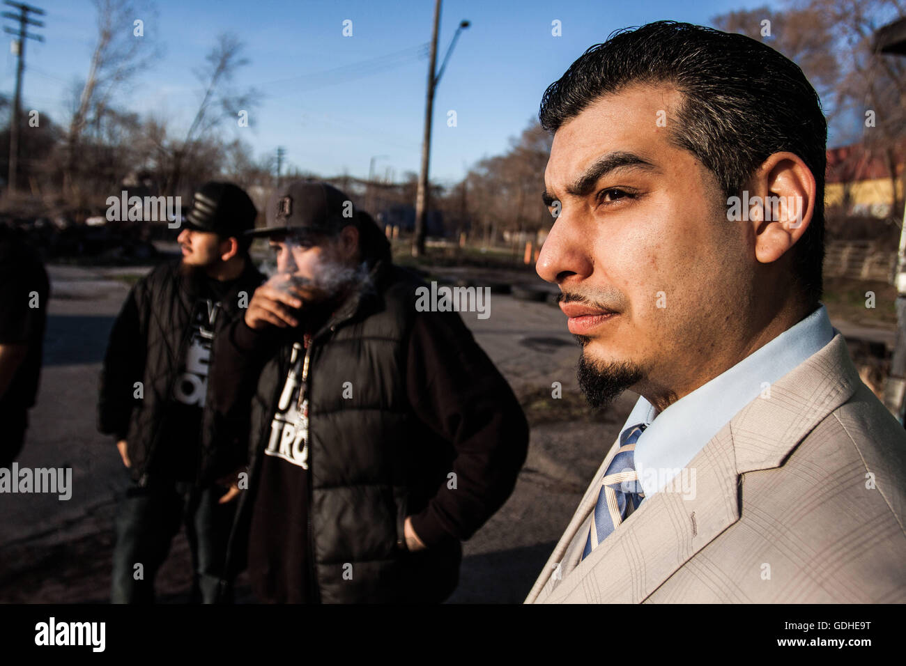 Detroit, Michigan, USA. 7th Apr, 2016. Hispanic rap group in Detroit ...