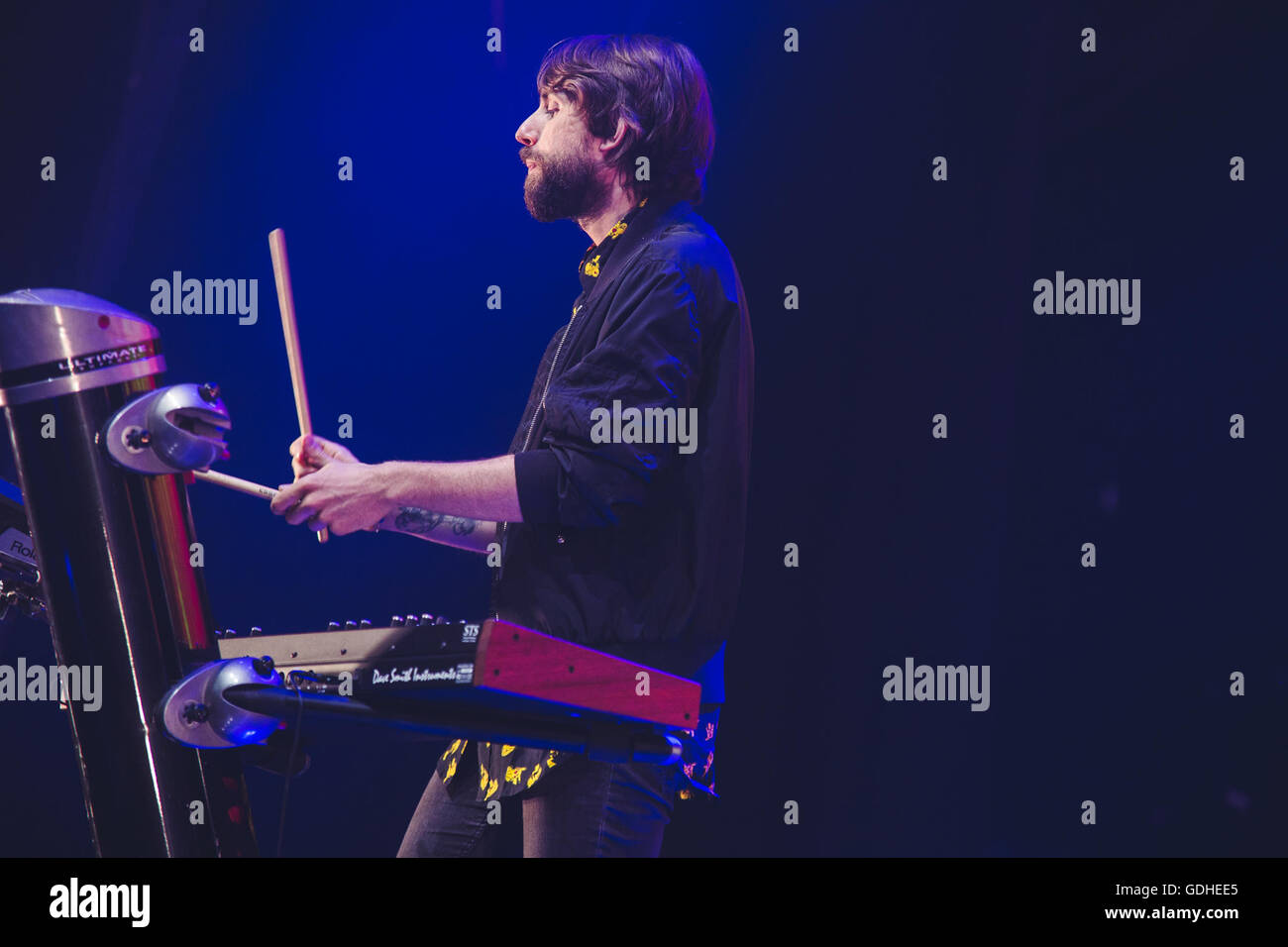 Manchester, UK. July 16, 2016 - Olly Alexander, Mikey Goldsworthy and ...