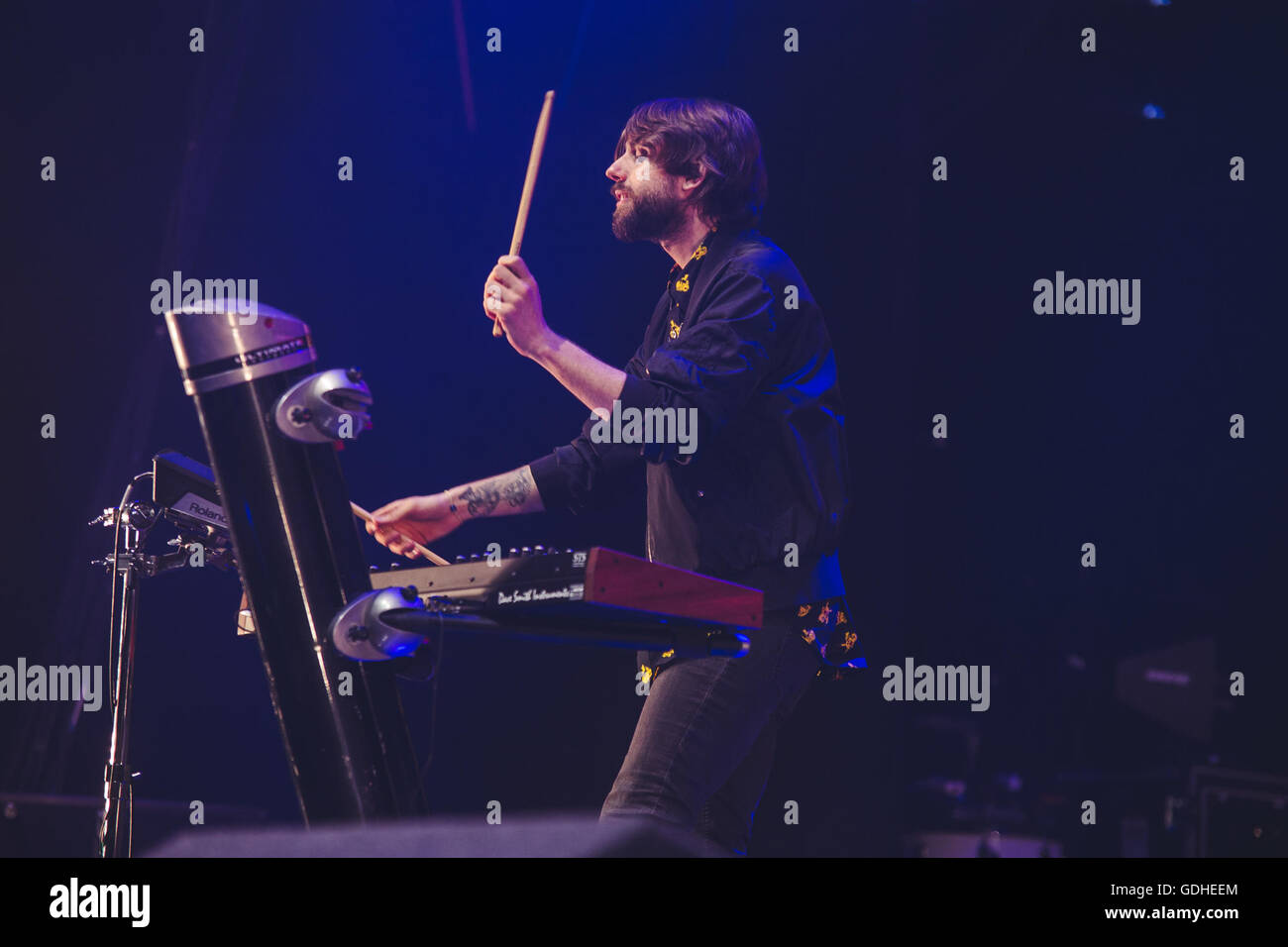 Manchester, UK. July 16, 2016 - Olly Alexander, Mikey Goldsworthy and ...