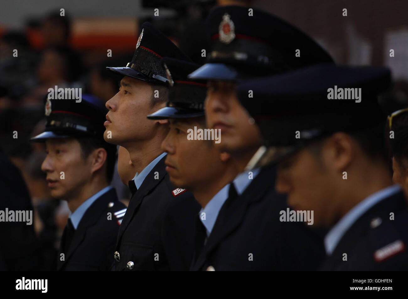 July 17, 2016 - Colleagues, firemen from the Fire Services awaiting to ...