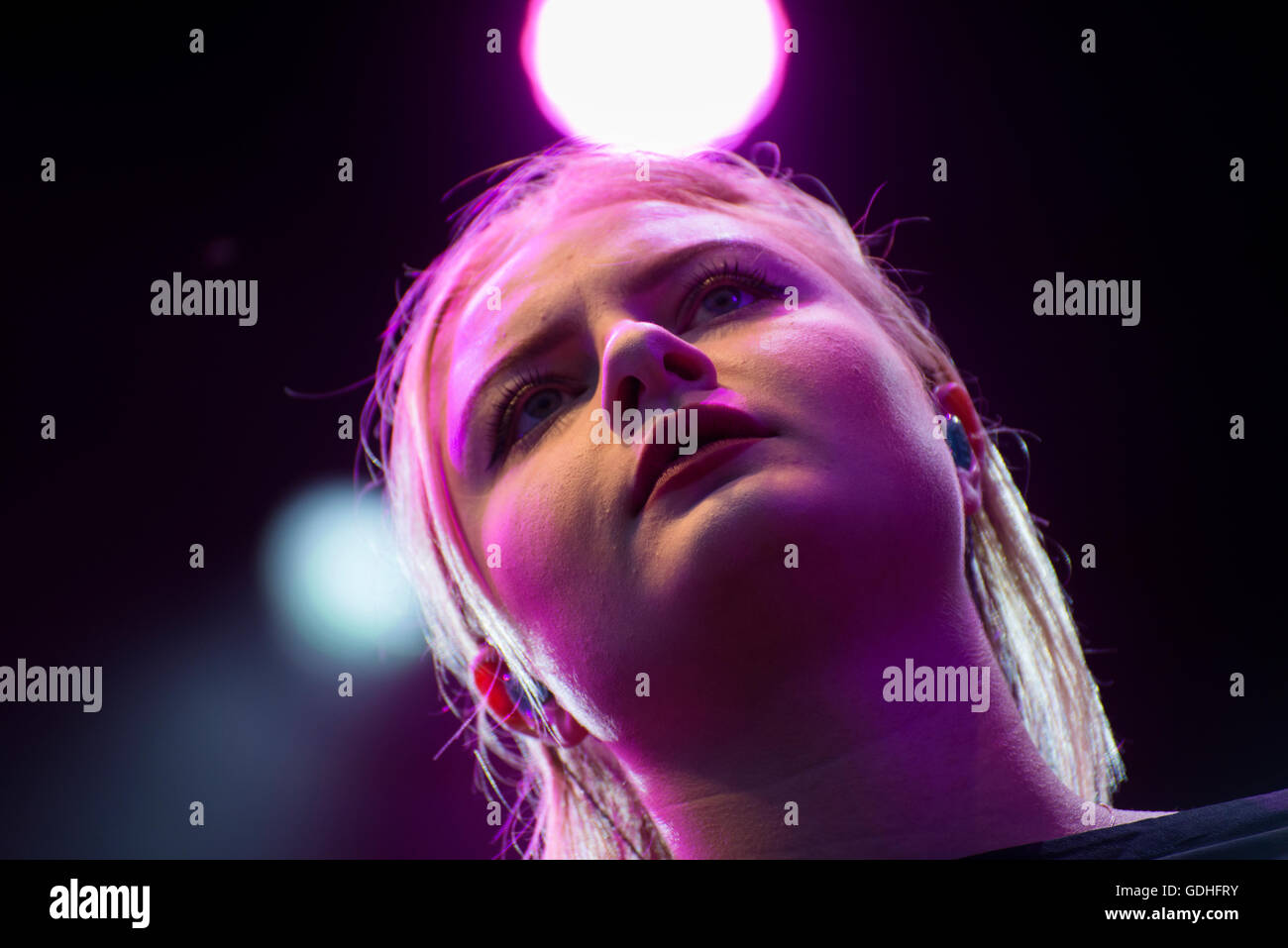 Pori, Finland. 16th July 2016. Brittish singer-songwriter Låpsley ...
