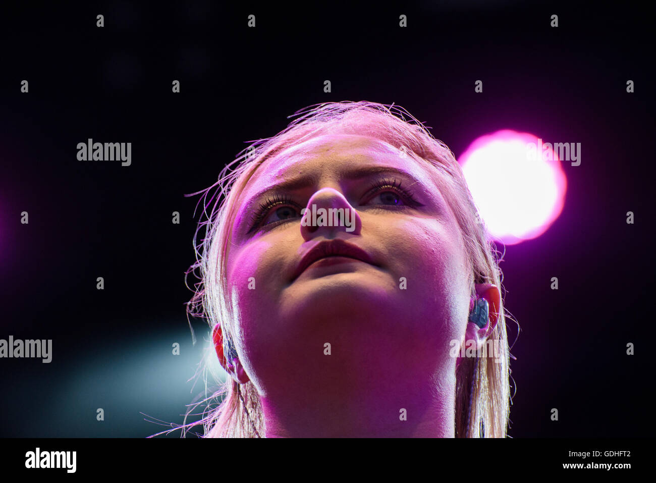 Pori, Finland. 16th July 2016. Brittish singer-songwriter Låpsley ...