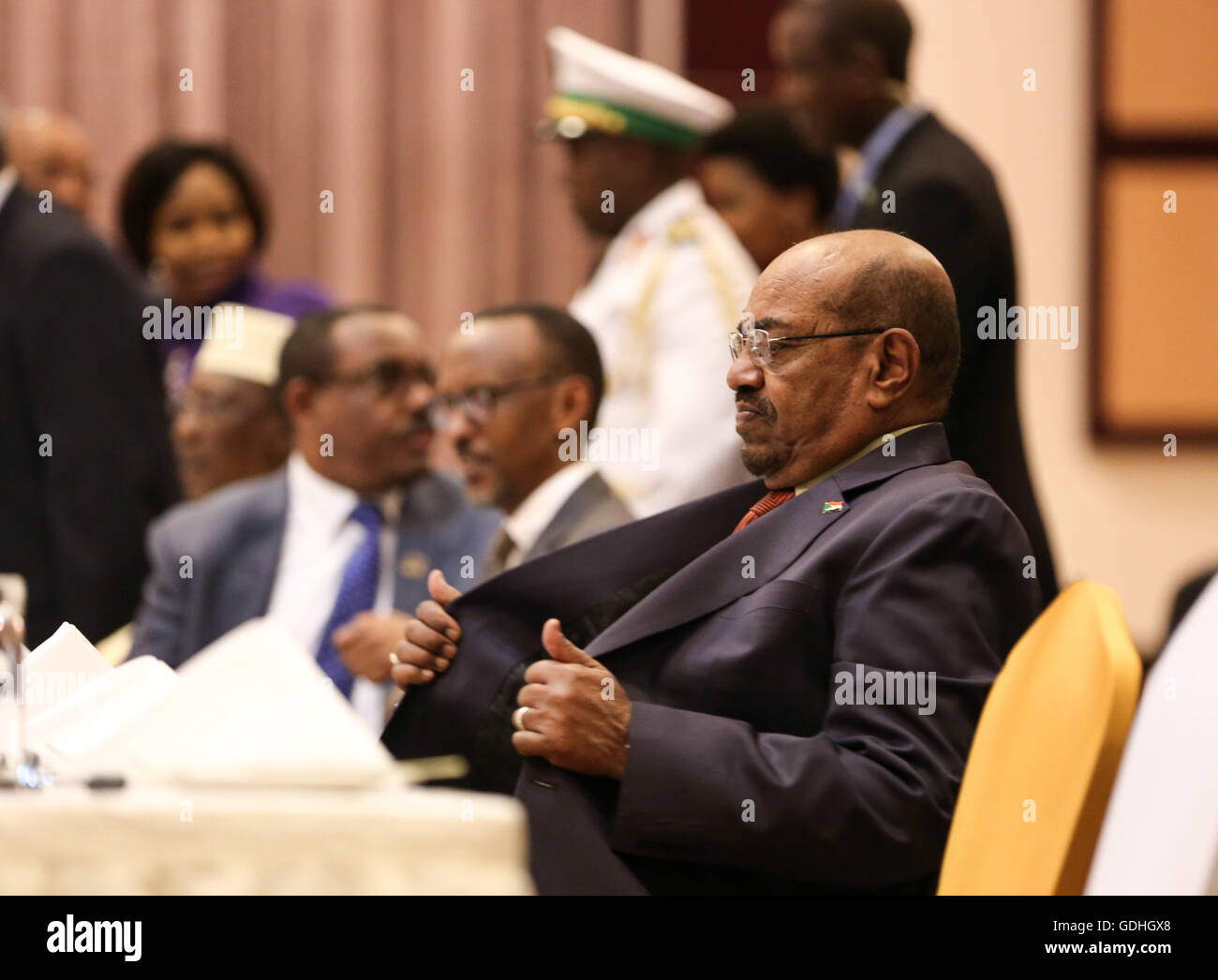 Kigali, Rwanda. 16th July, 2016. Sudanese President Omar al-Bashir ...