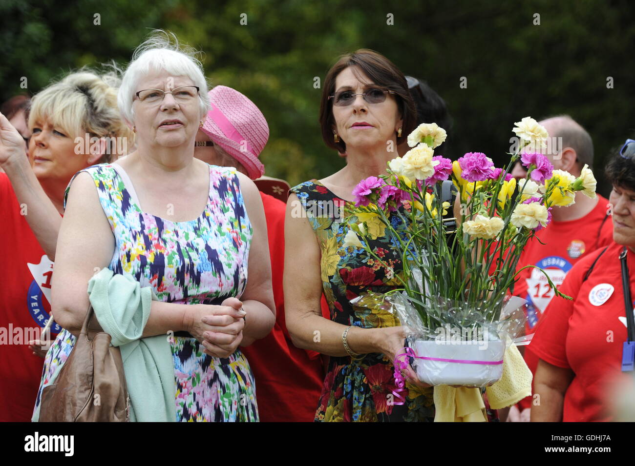 Tolpuddle Martyrs Rally, Dorset, UK. 17th July 2016. Wreath laying ...