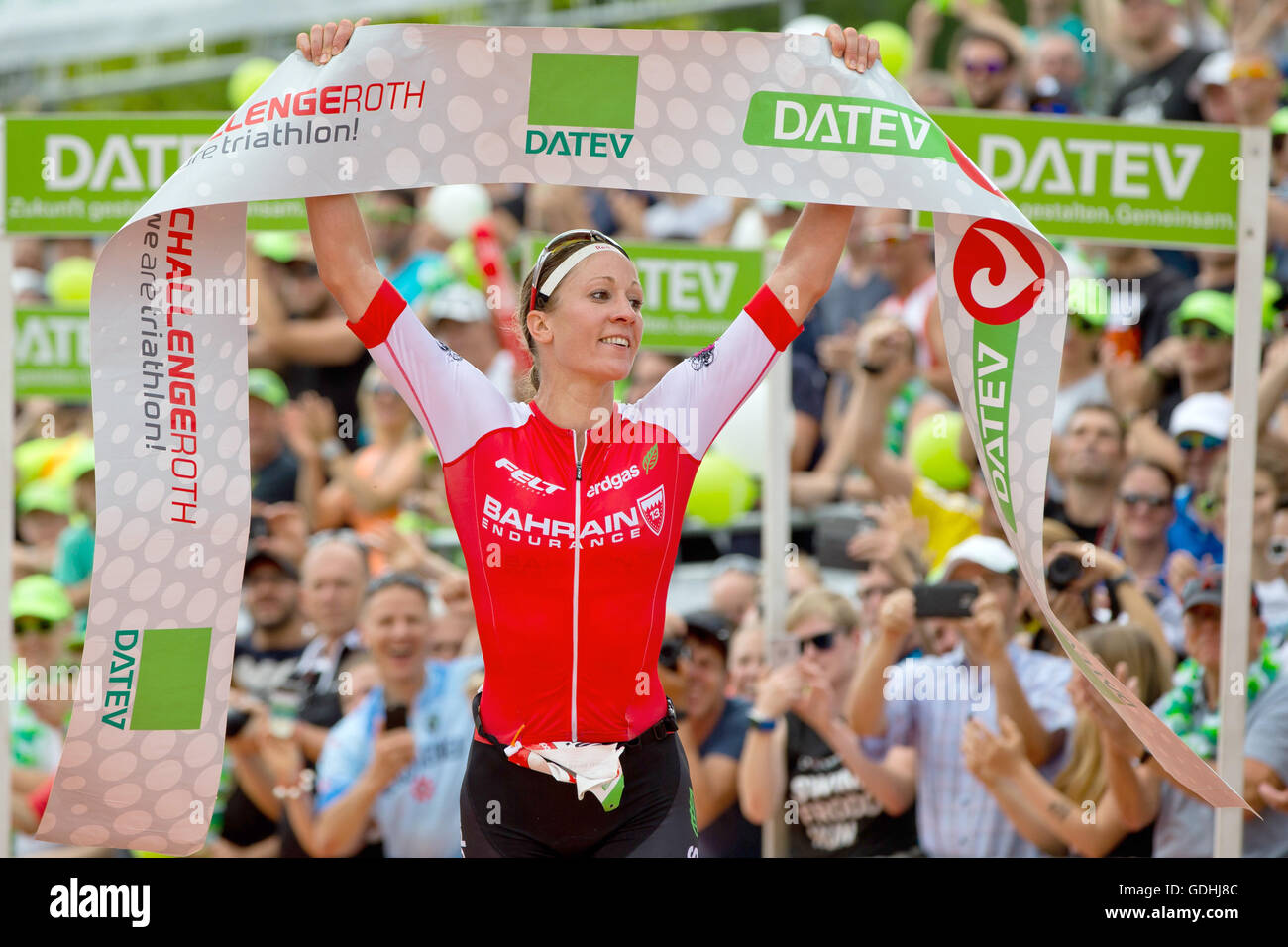 Roth, Germany. 17th July, 2016. The Swiss triathlete Daniela Ryf ...