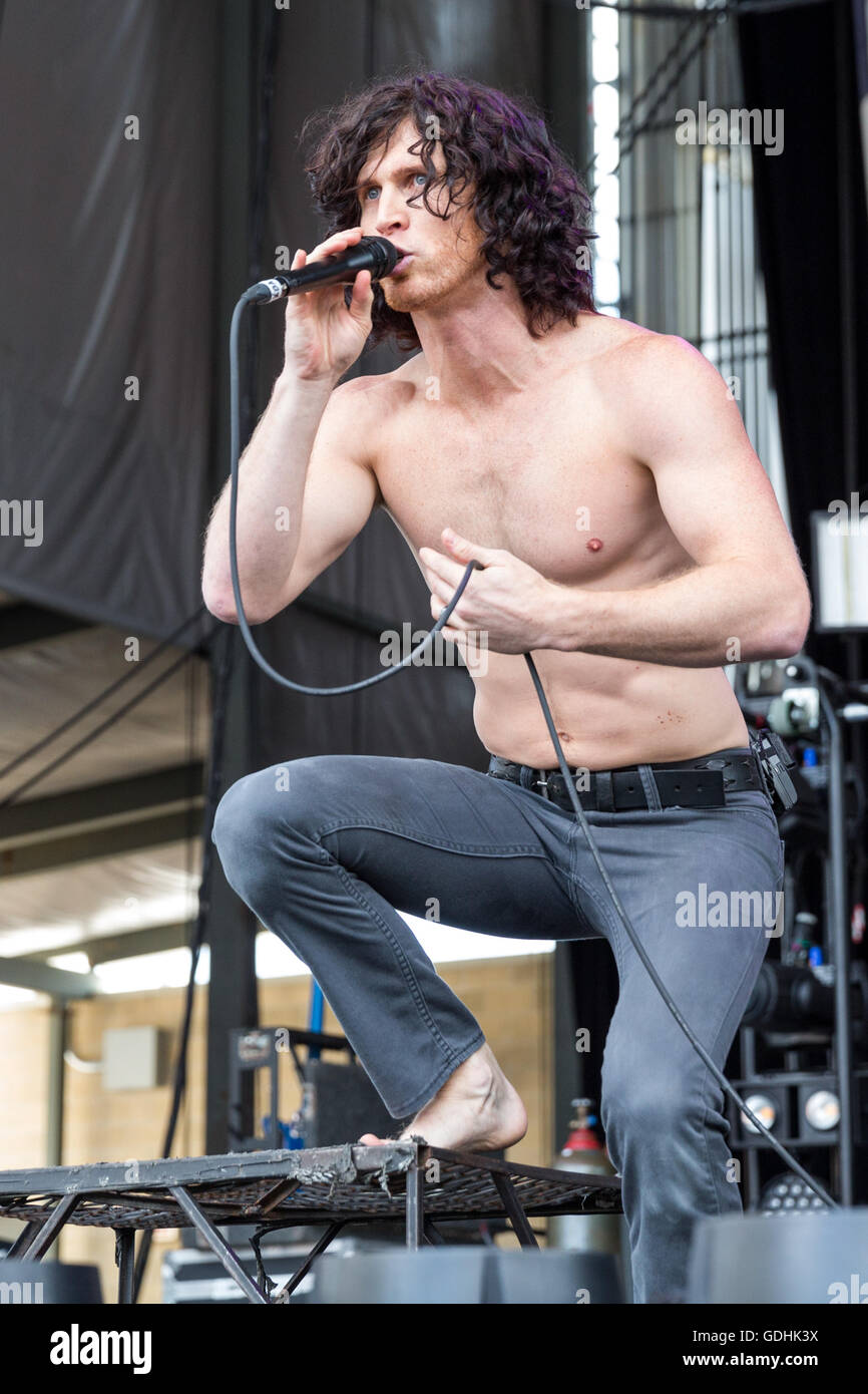 Chicago, Illinois, USA. 16th July, 2016. JONNY HAWKINS of Nothing More ...
