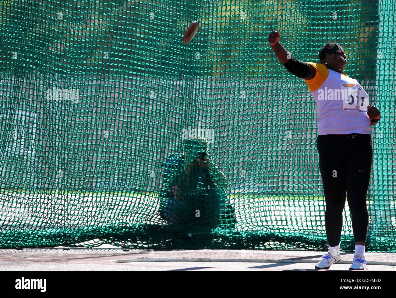 Sao Paulo, Brazil. 17th July, 2016. discus athlete during the second ...