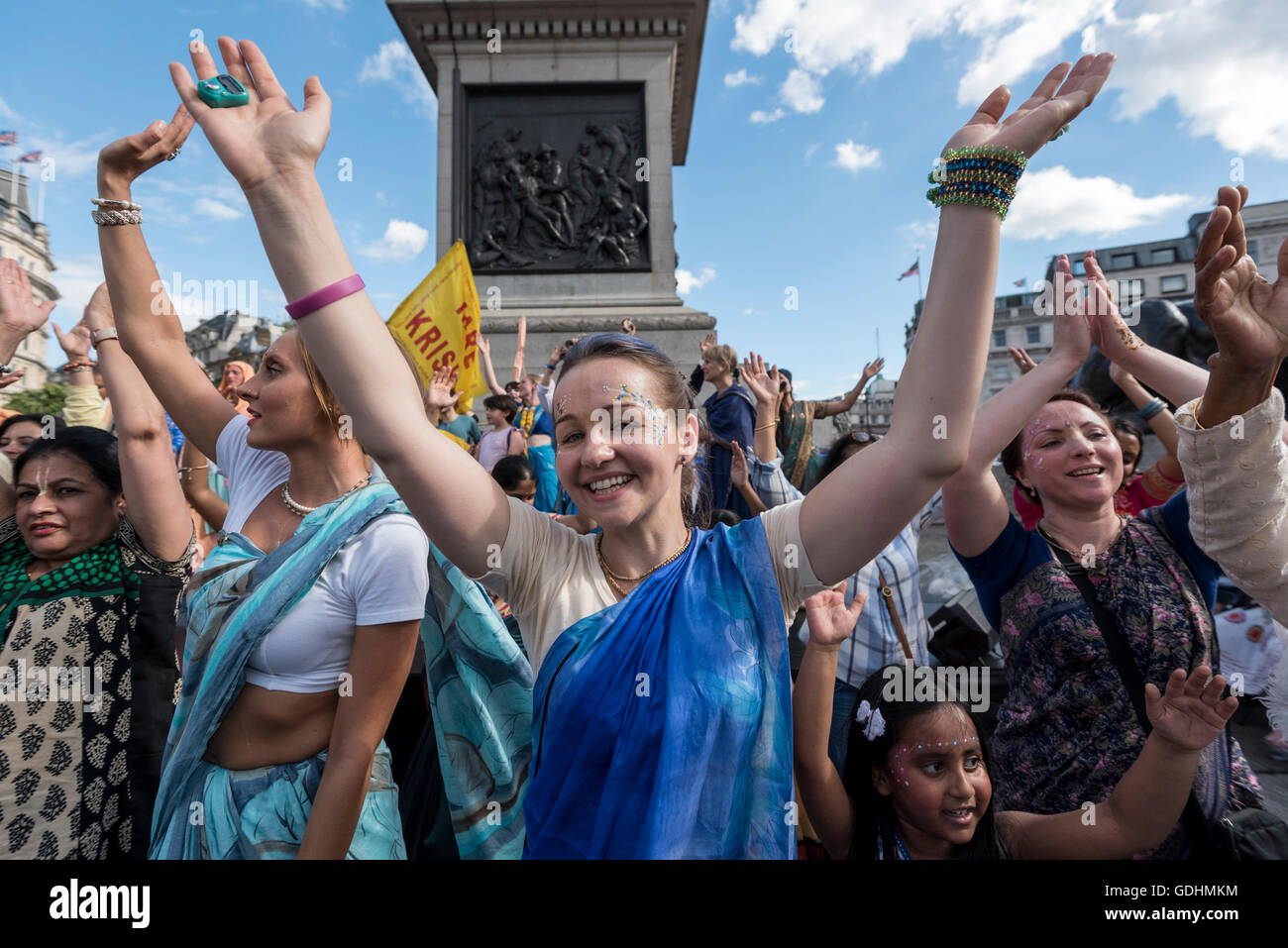 Hare Krishna Devotees Dance In High Resolution Stock Photography and ...