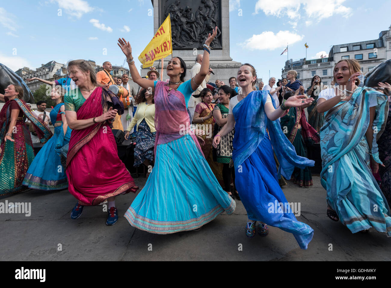 Hare Krishna Devotees Dance In High Resolution Stock Photography and ...