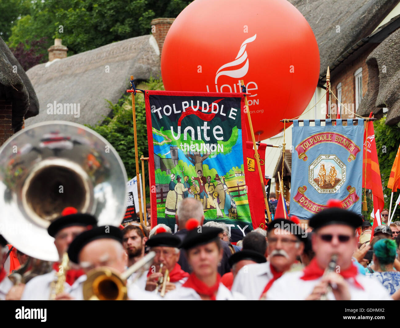 Tolpuddle Martyr's Rally, Dorset, UK Labour leader Jeremy Corbyn was ...