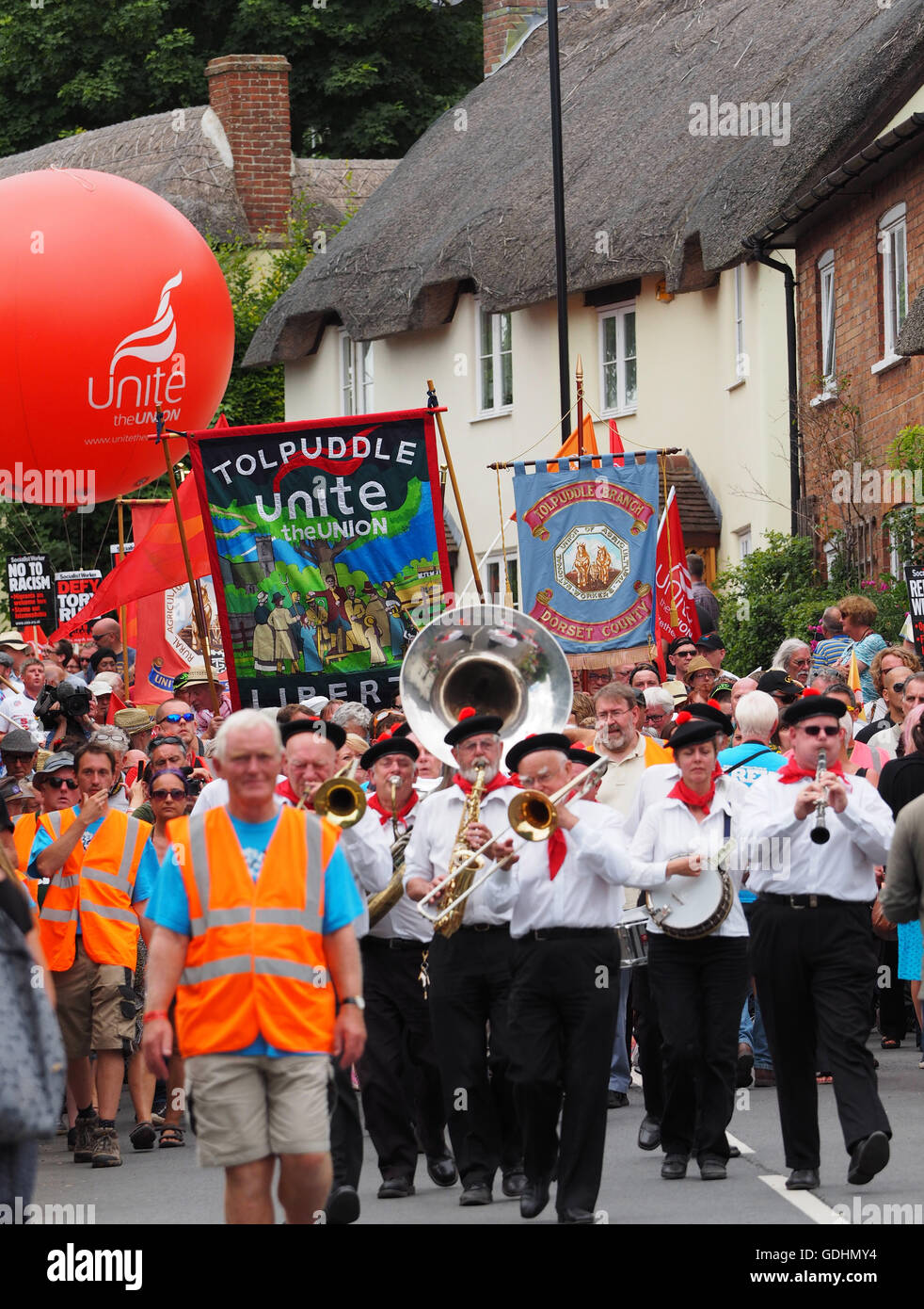 Tolpuddle Martyr's Rally, Dorset, UK Labour leader Jeremy Corbyn was ...