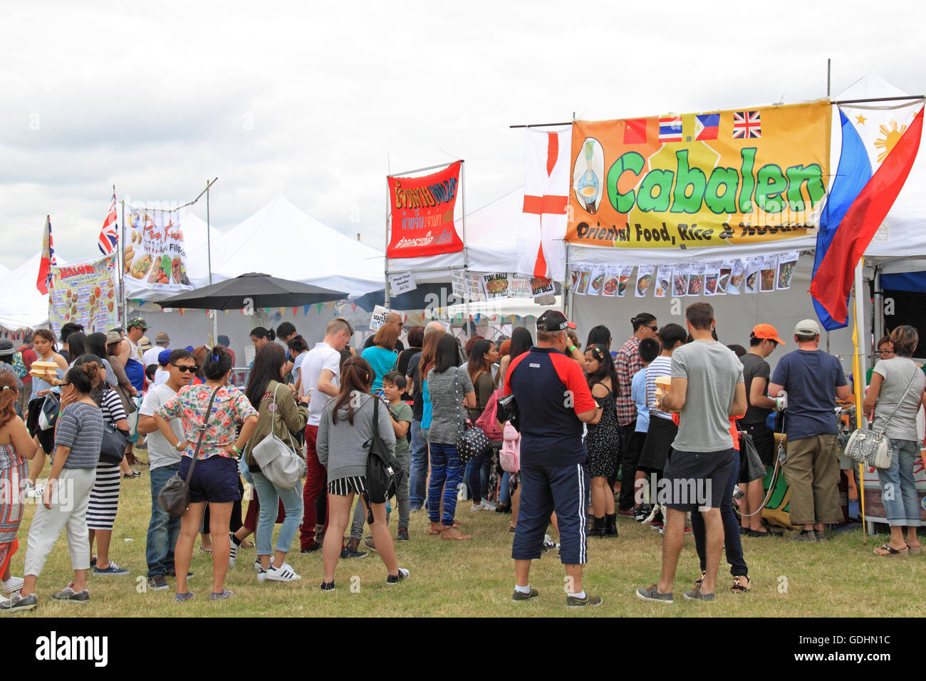 Food stalls. Barrio Fiesta sa London 2016. 16th and 17th July 2016 ...